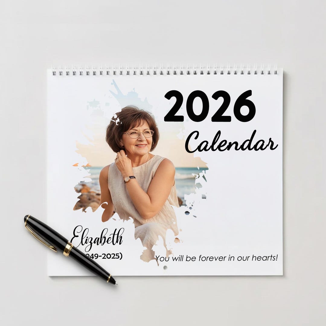 Personalized Memorial Calendar 2026 – Custom Photo in Memory Calendar ...