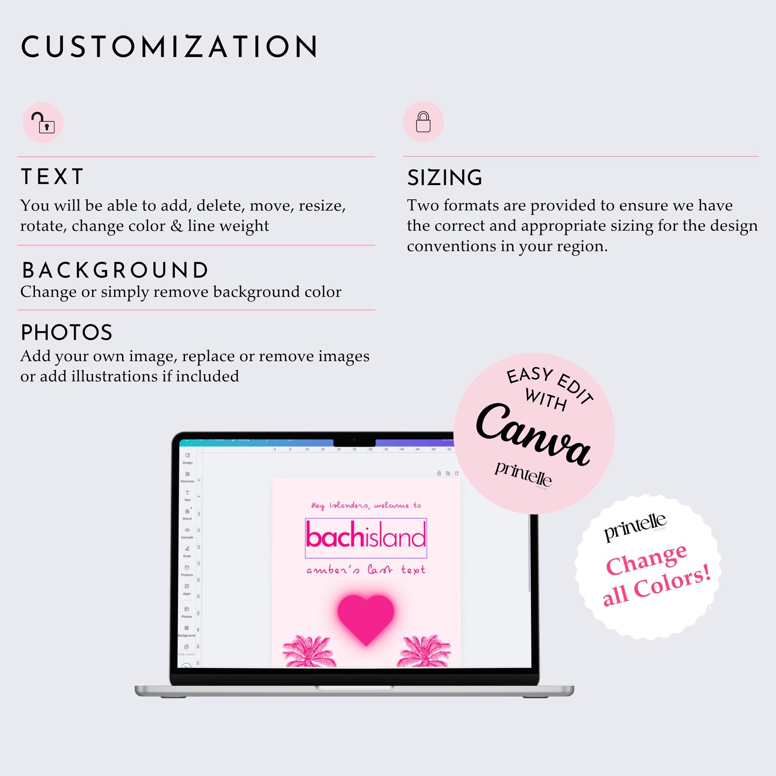 Bach Island Invitation and Itinerary Template | One Last Text Island ...