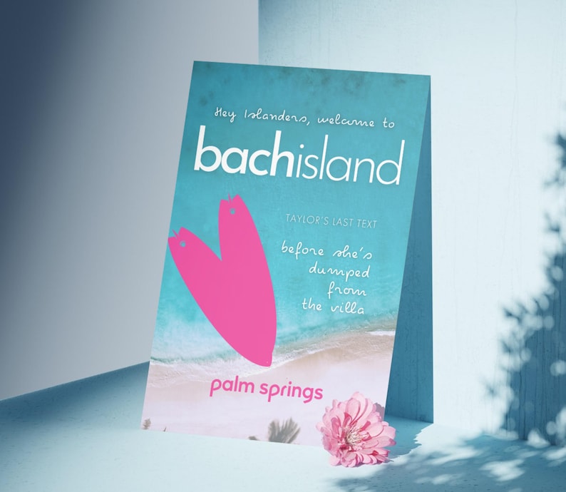 Bach Island Welcome Sign: Bachelorette Party Template (canva Editable ...