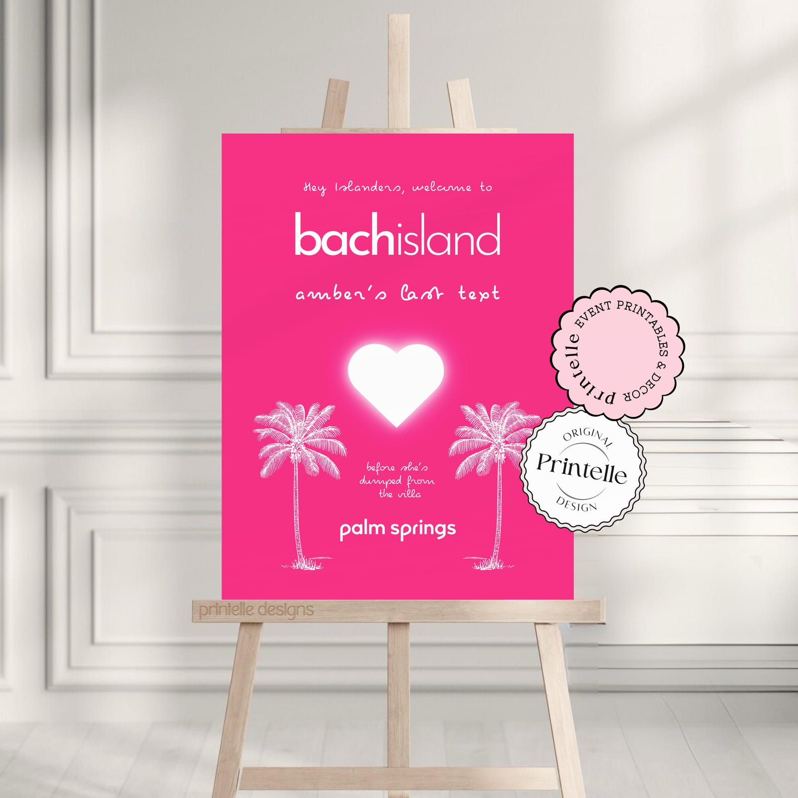 Editable Bach Island Welcome Sign: Bachelorette Party Decor (digital ...