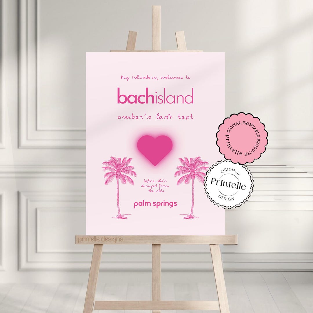 Bachelorette Island Welcome Sign Template, Editable Love Bach Island ...