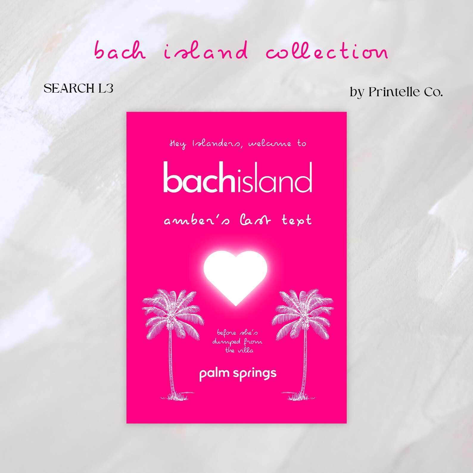 Editable Bach Island Welcome Sign: Bachelorette Party Decor (digital ...