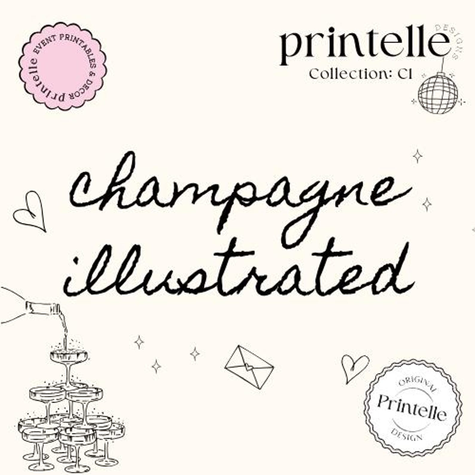Bachelorette Party Games: Champagne Disco Bridal Shower Game Pack ...