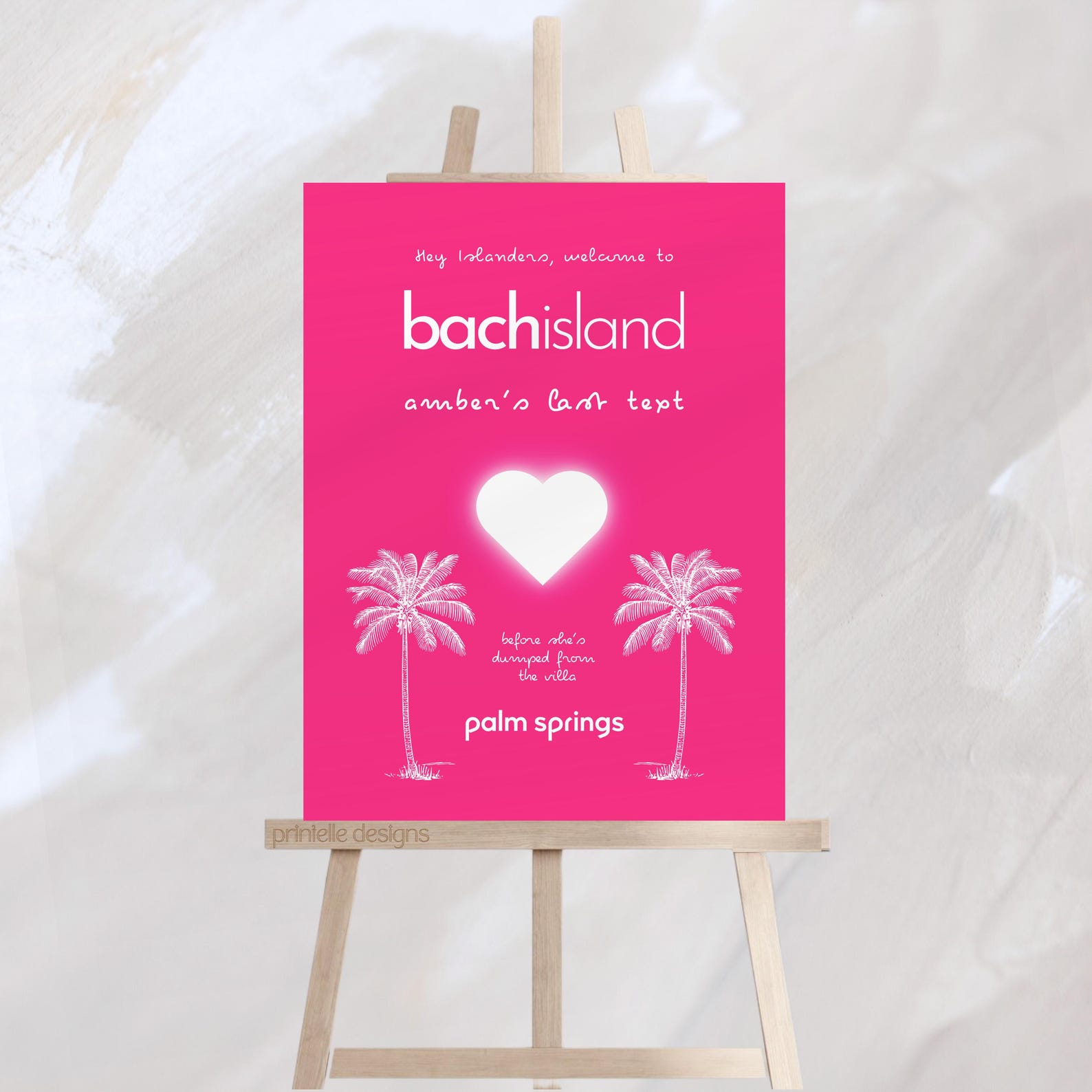 Editable Bach Island Welcome Sign: Bachelorette Party Decor (digital ...