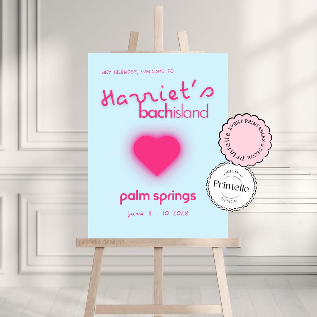 Bachelorette Island Welcome Sign Template: Editable Party Decor ...