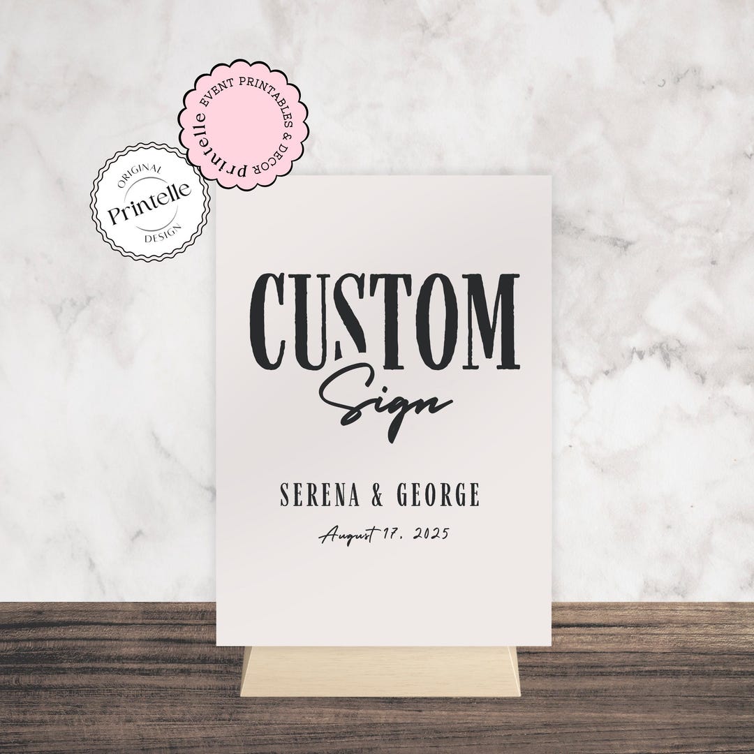 Modern Neutral Wedding Sign Template: Editable Event Decor (digital ...