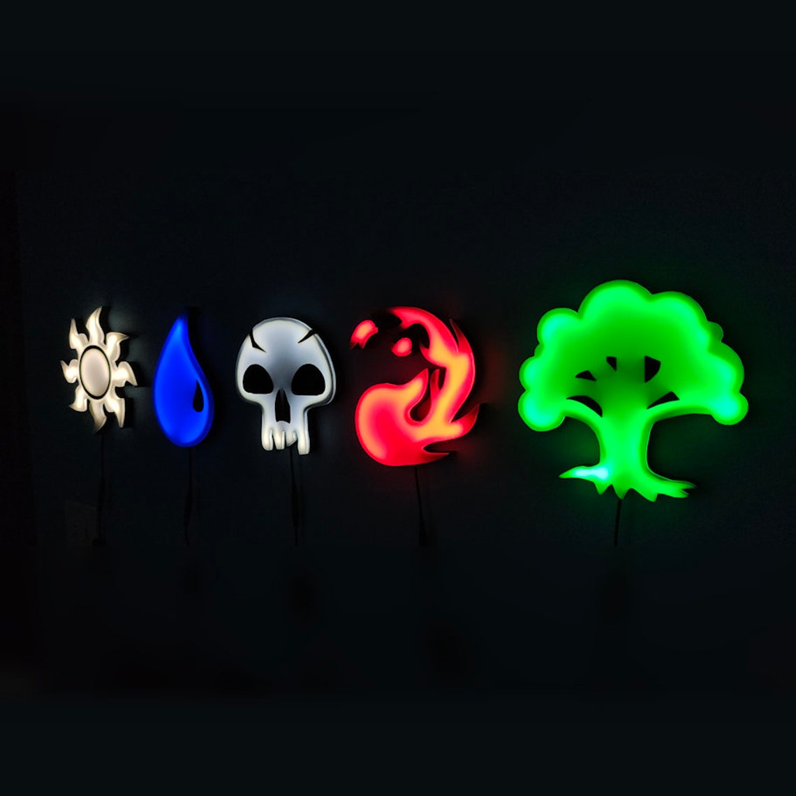 Magic the Gathering Mana Symbol LED Light Neon Sign Set - Etsy