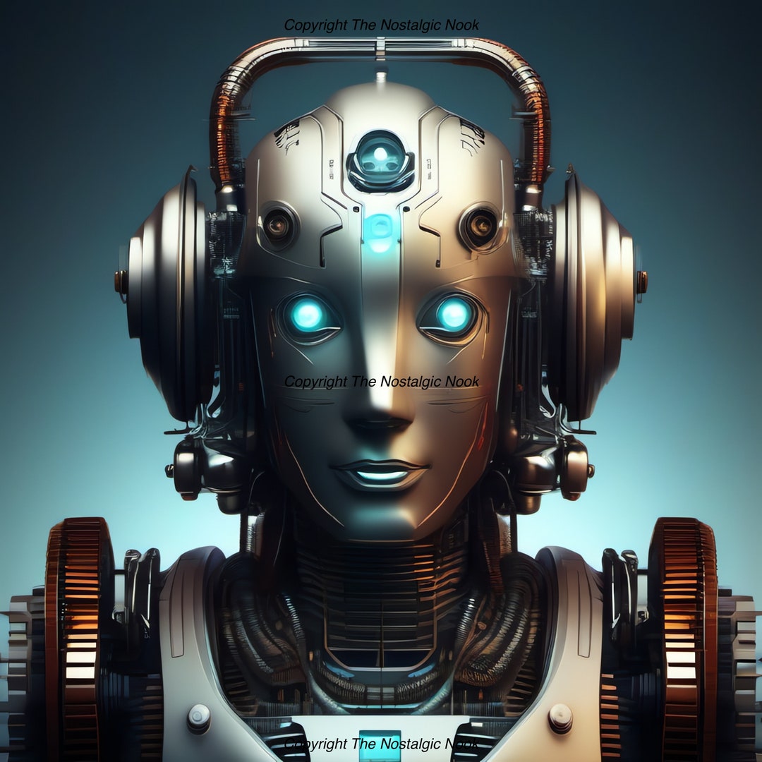 Robot Android, Digital Art, Digital Download, Wallpaper, Printable ...