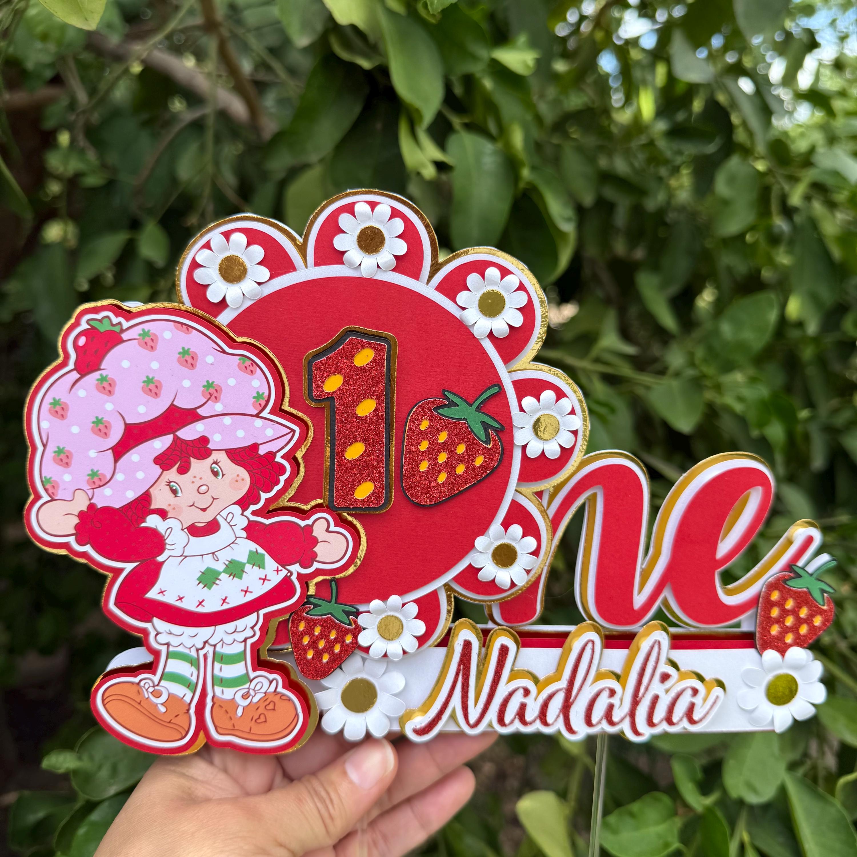 Strawberry Shortcake Cake Topper - Etsy