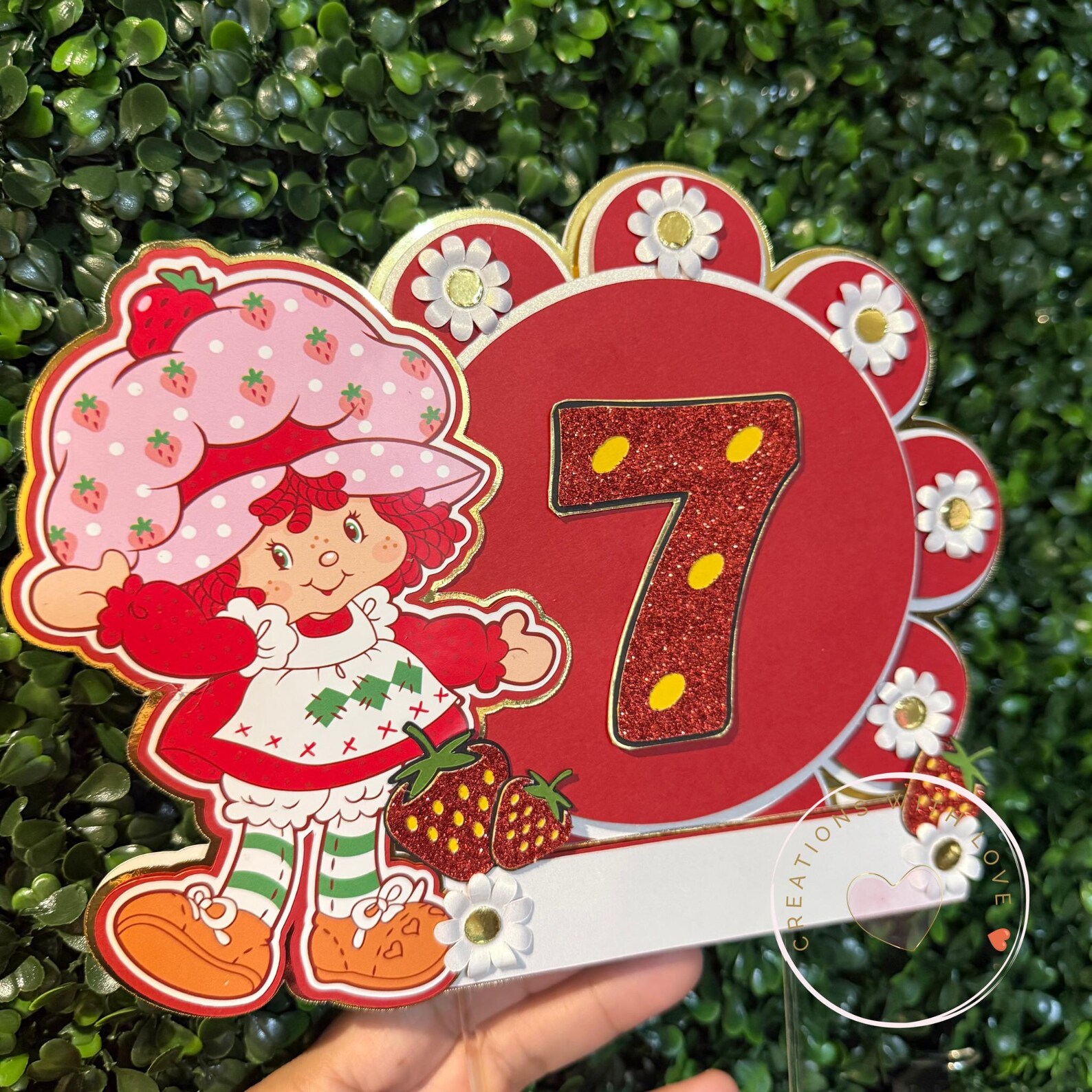 Strawberry Shortcake Cake Topper - Etsy