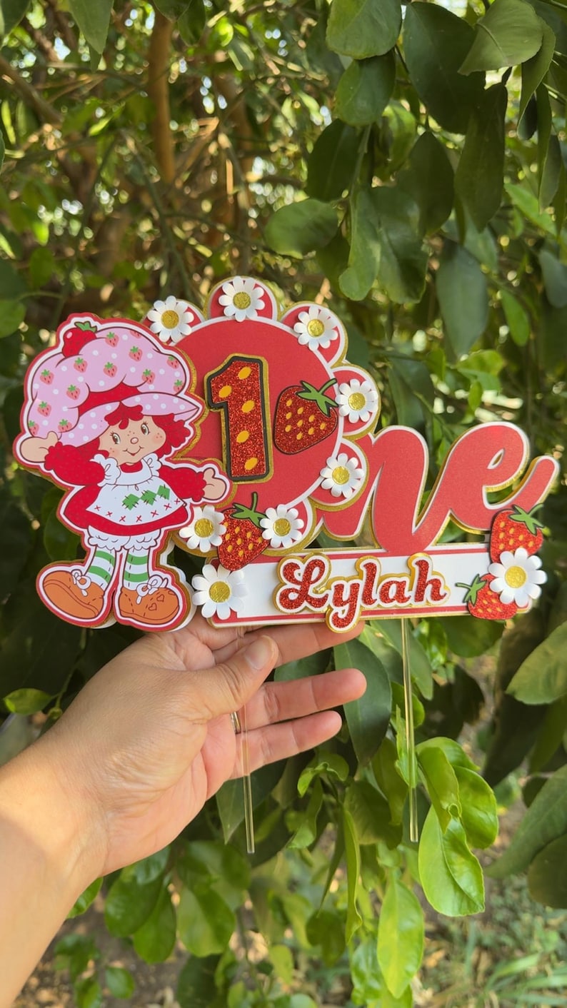 Strawberry Shortcake Cake Topper - Etsy