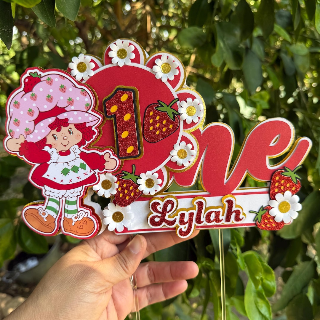 Strawberry Shortcake Cake Topper - Etsy