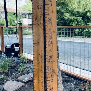 Engraved Growth Chart Family Ruler Hardwood Height Chart, Growth Ruler ...