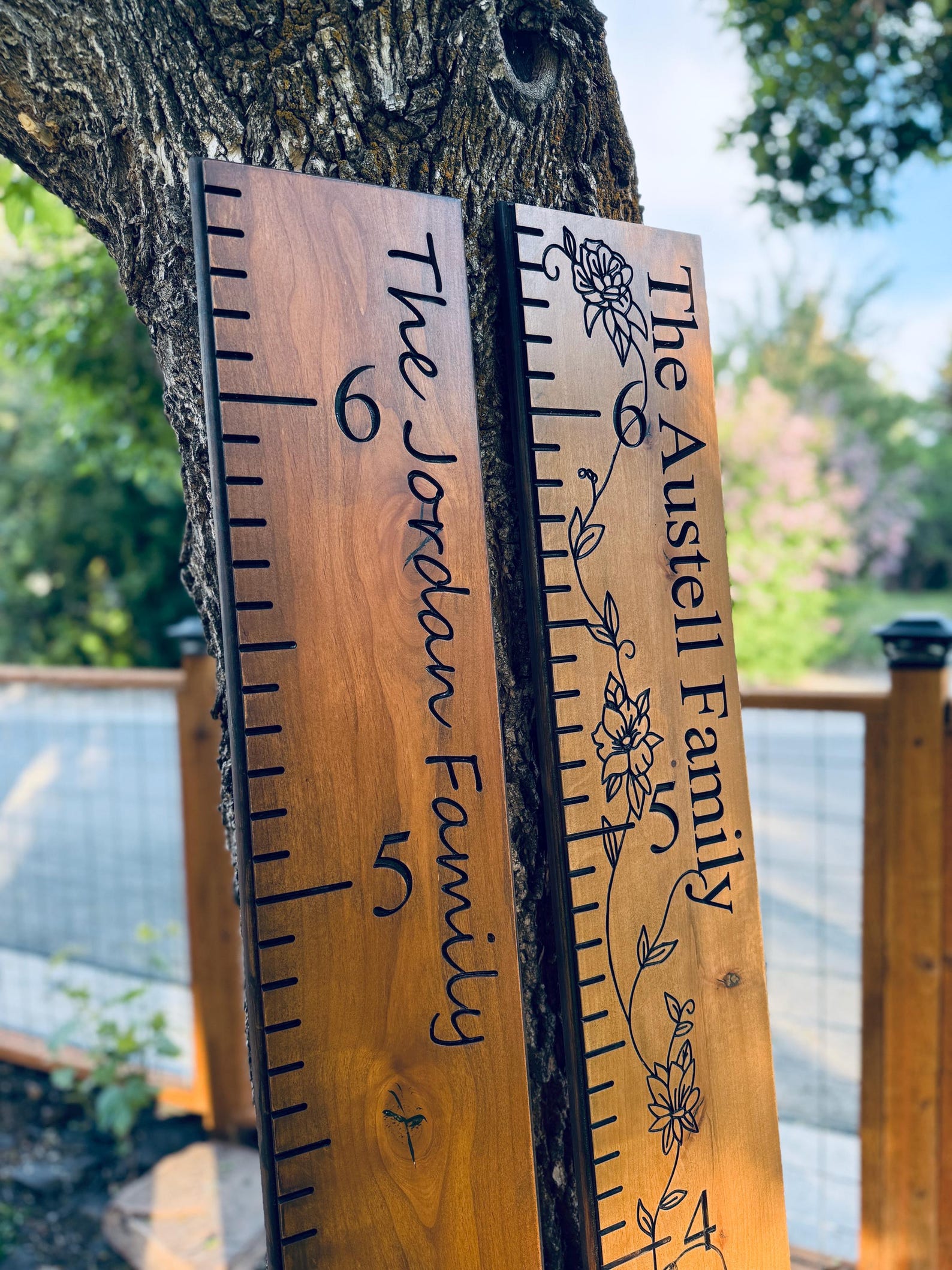 Engraved Growth Chart Family Ruler Hardwood Height Chart, Growth Ruler ...