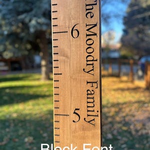 Family Growth Chart Hardwood Growth Chart Personalized Wall Ruler ...
