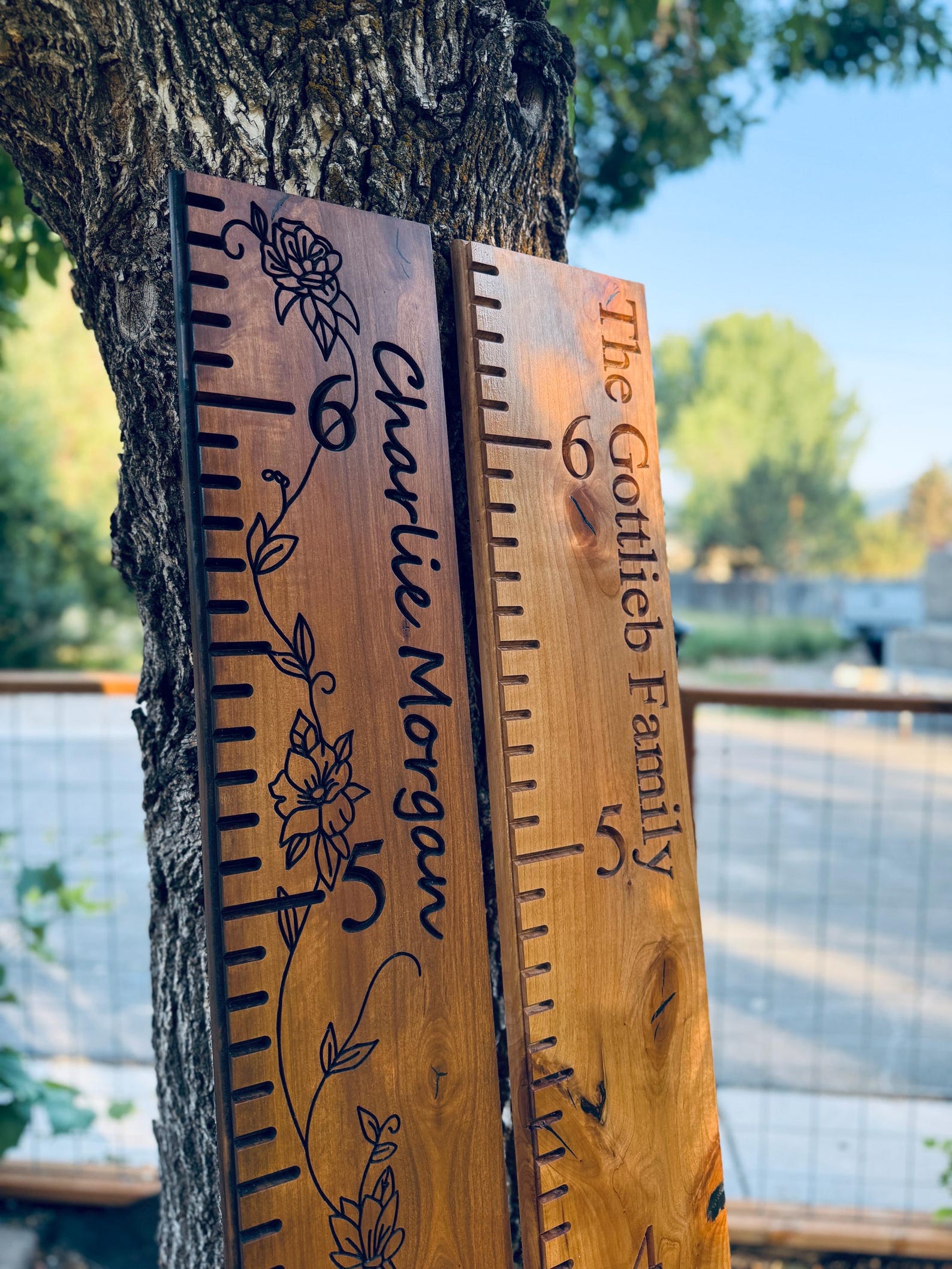 Growth Chart Wooden Height Chart Family Ruler Hardwood Nursery Decor ...