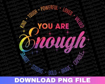 Limited Edition SVG PNG PDF, You Are Enough Svg, Positive Quote Svg, Mental Health Svg, Positive ...