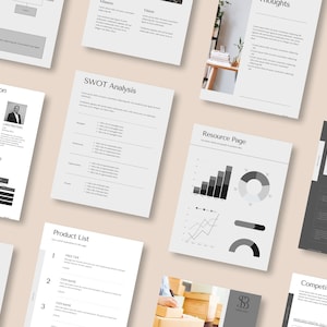 Modern Business Plan Template Printable Fully Editable Minimalist ...