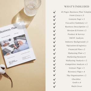 Modern Business Plan Template Printable Fully Editable Minimalist ...