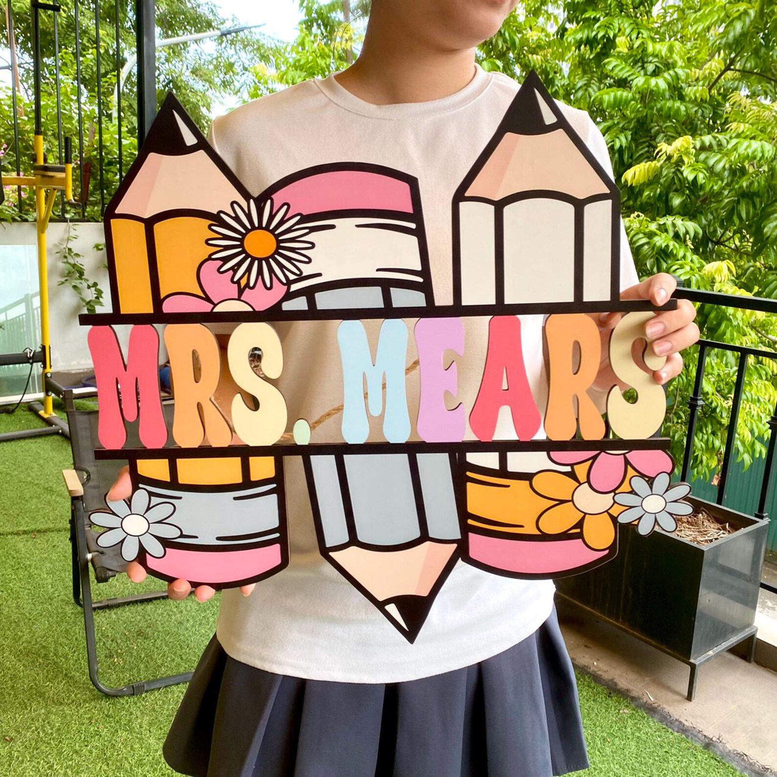 Personalized Classroom Door Sign, Custom Teacher Name Classroom Door ...