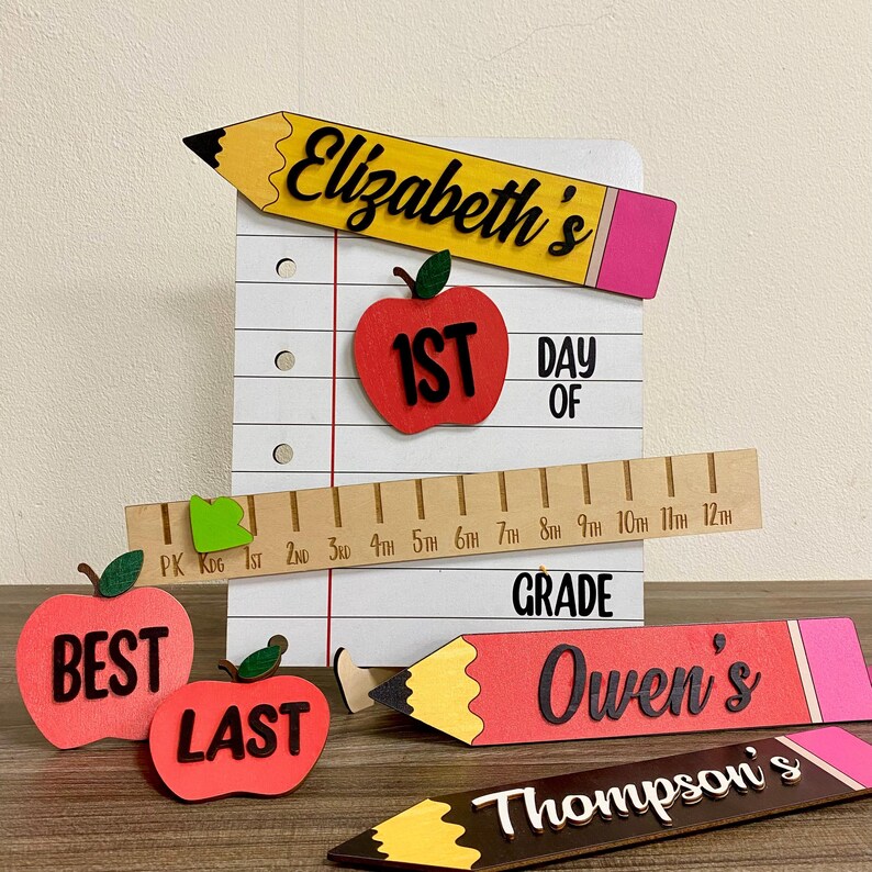 Custom First Day of School Sign, Personalized Back to School Sign ...