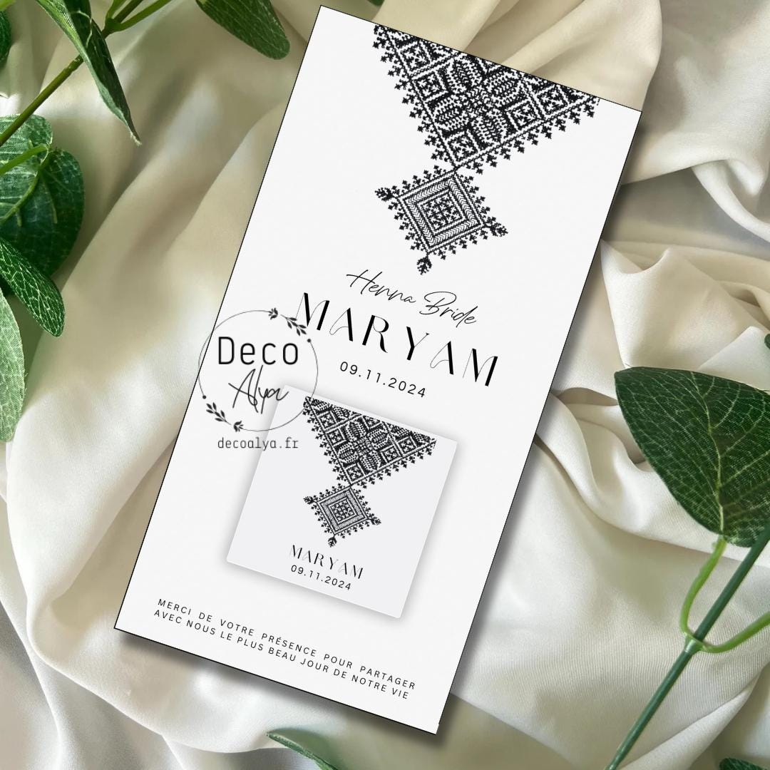 Personalized Chocolate Card Henna Theme henna, Henna Day Event, Guest ...