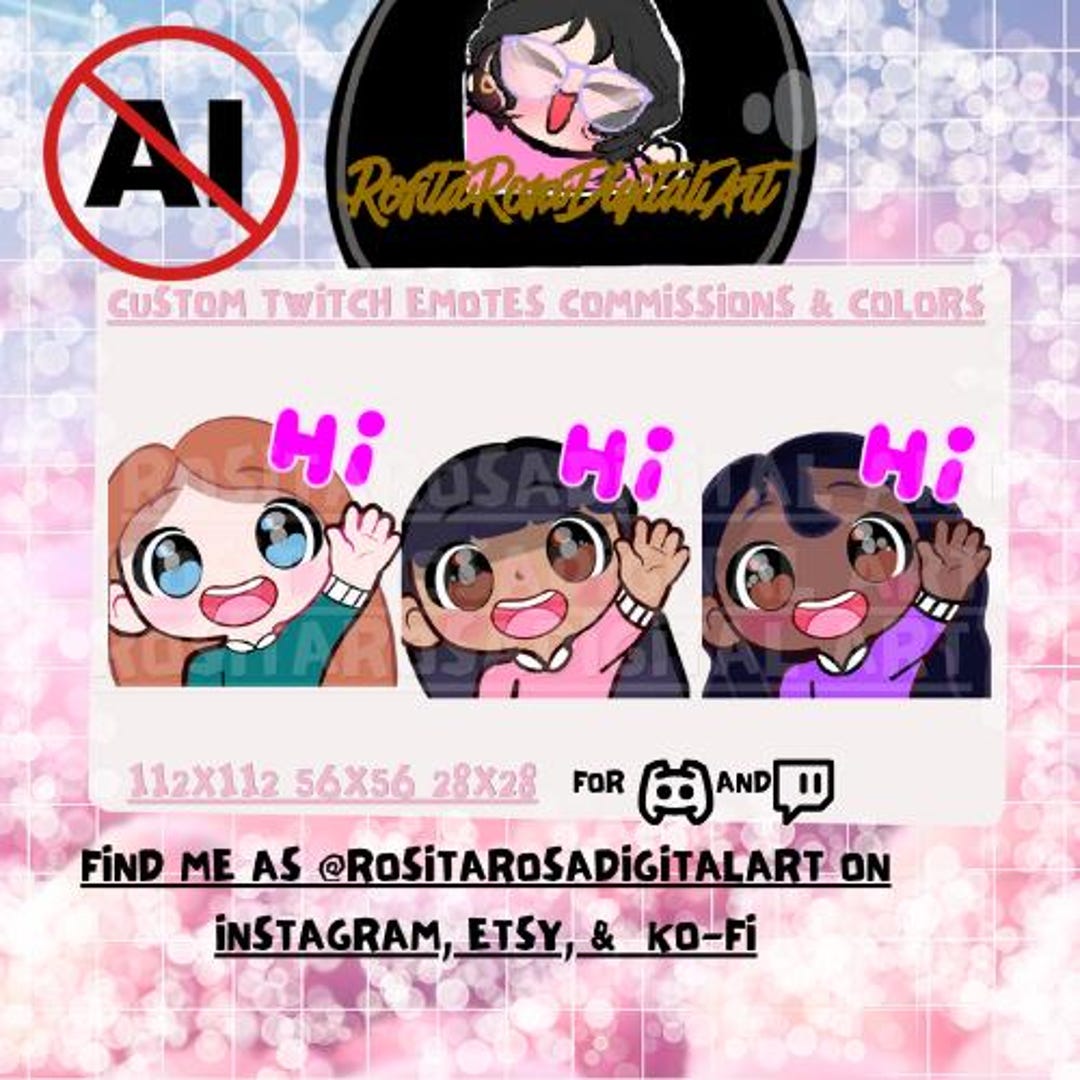 27 Custom Emotes Request Only Sub Emotes for Twitch, Youtube, Discord ...