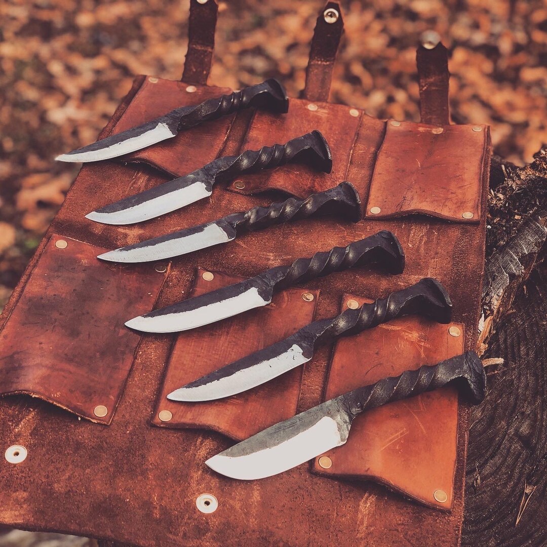 Set of 6 Railroad Spike Steak Knives - Etsy