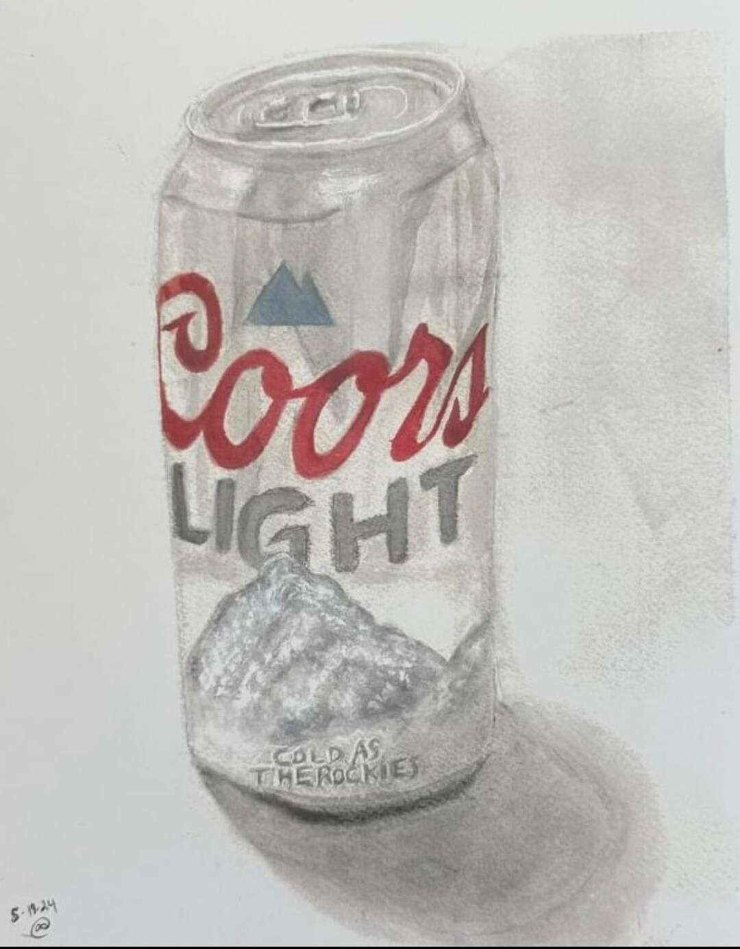 Coors Light Watercolor Painting 8x10 Print - Etsy