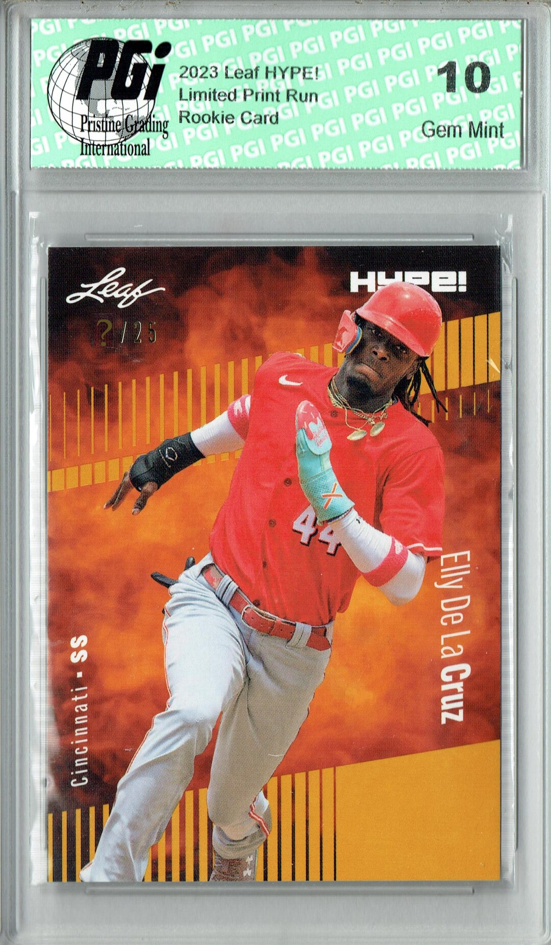 Elly De La Cruz 2023 Leaf HYPE 115 Gold SP, Just 25 Made Rookie Card ...