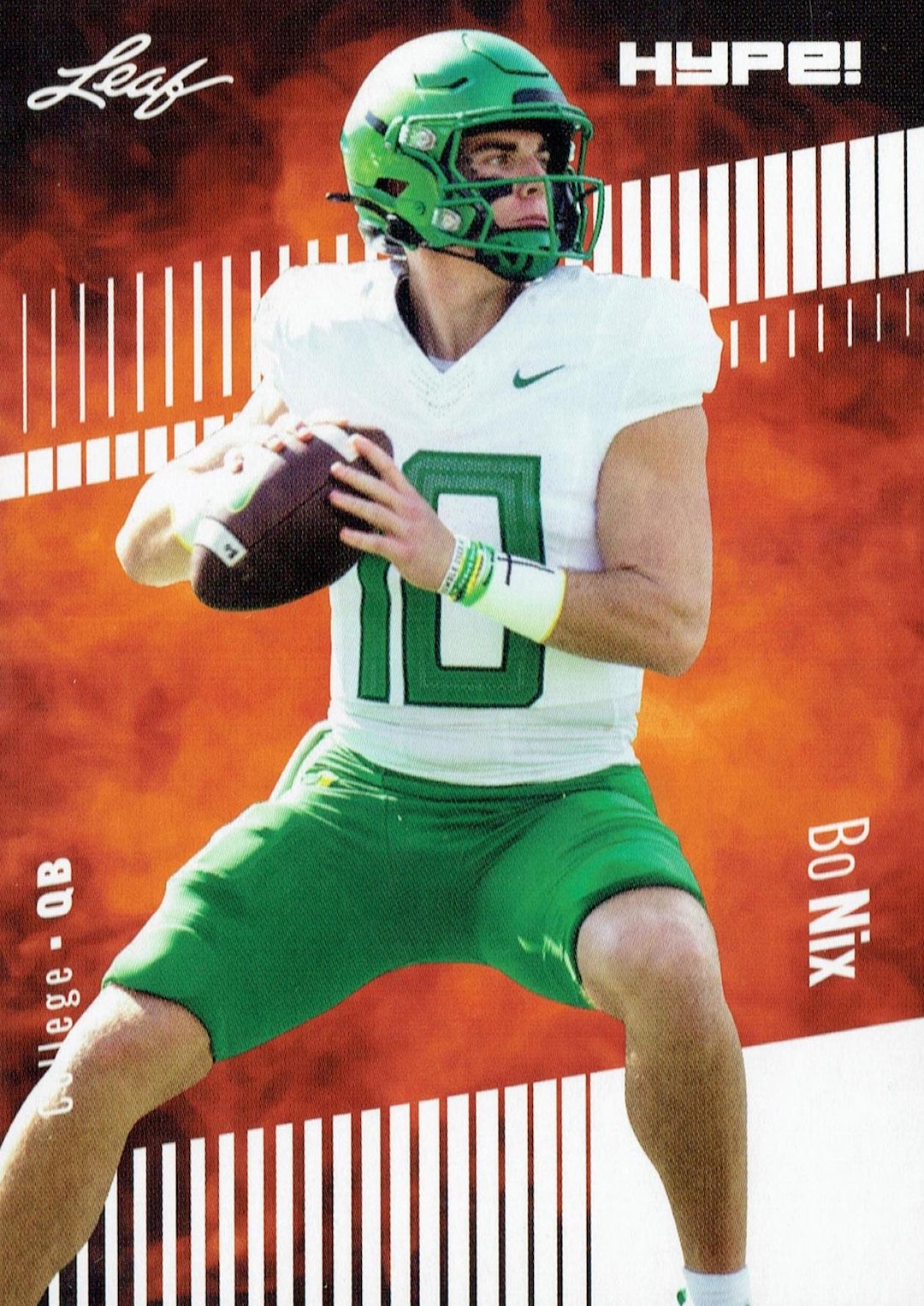 Mint Bo Nix 2023 Leaf HYPE! #103 Just 5000 Ever Made! Denver Broncos ...