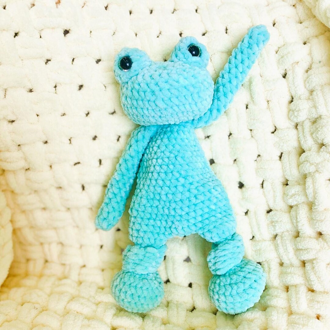 Knitted Frog Comforter, Hugging Toy, Sleep Toy, Hypoallergenic Toy, Toy ...