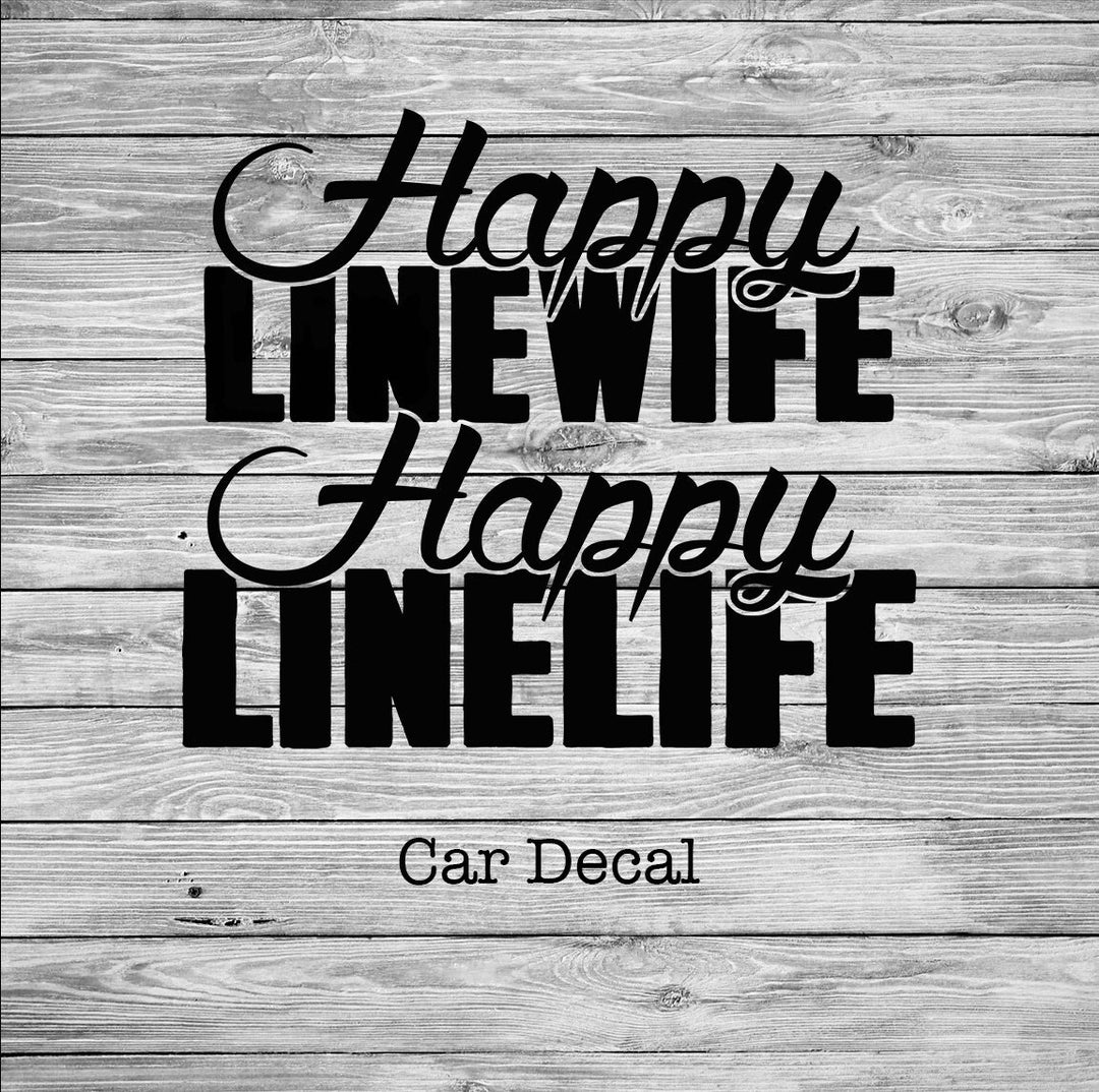 Happy Linewife Happy Linelife GOLD SPARKLE Vinyl Decal - Etsy