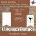 Lineman Party Banner Printable TOP OUT Party Lineman Banner - Etsy