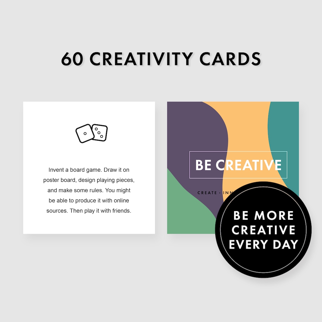 Printable Creativity Cards. for Artist, Writer, Designer, Crafter ...
