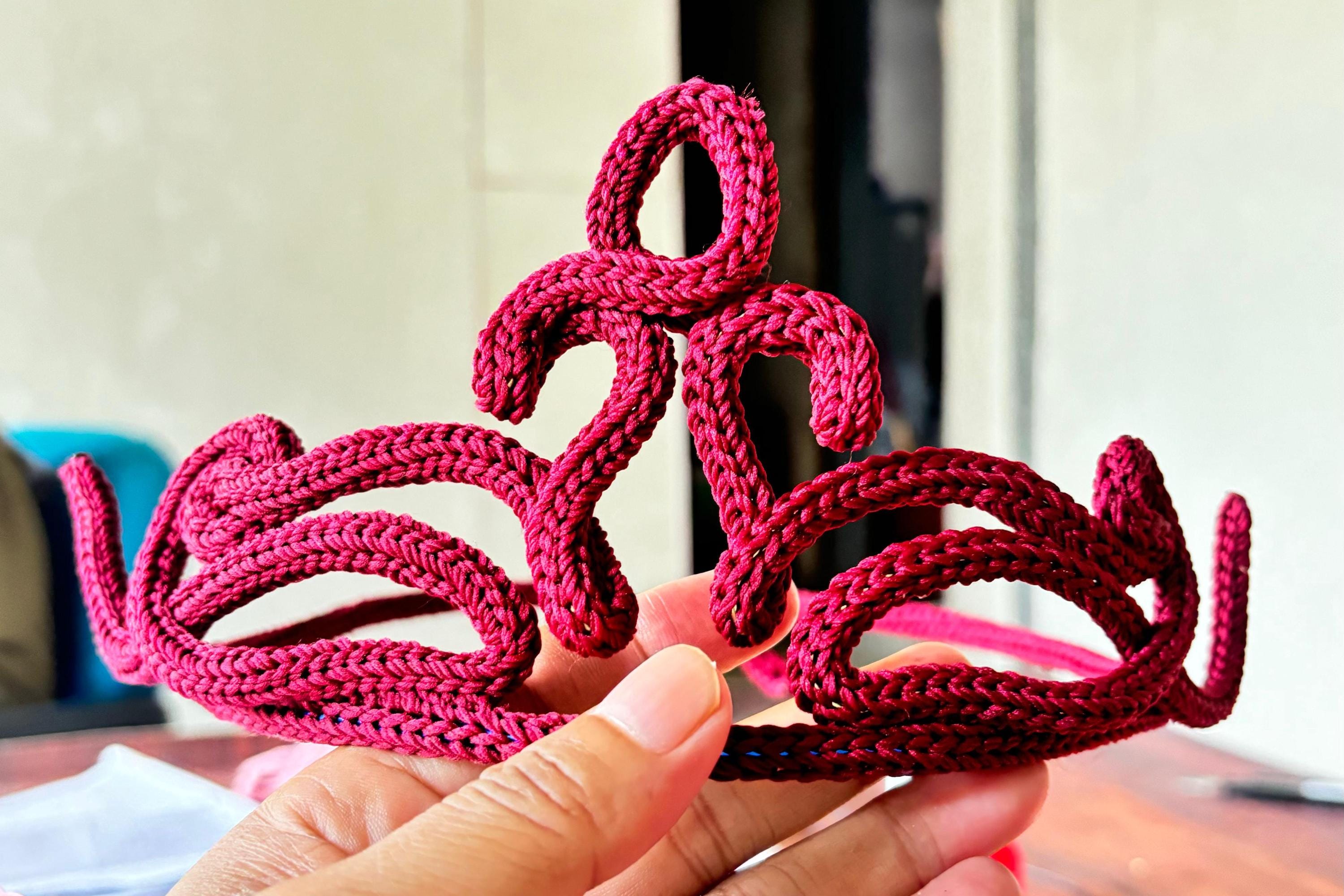 15 Tiara Knitted Wire Template, Crown Knitted Wire Art/tricotin/ I Cord ...