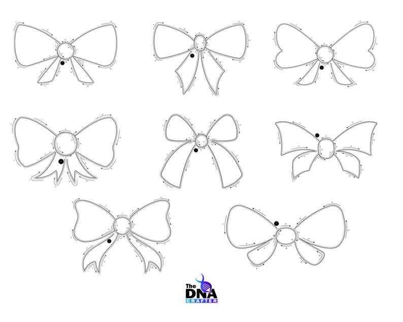 Bow and Tie Knitted Wire Art Template: DIY Printable PDF Pattern - Etsy