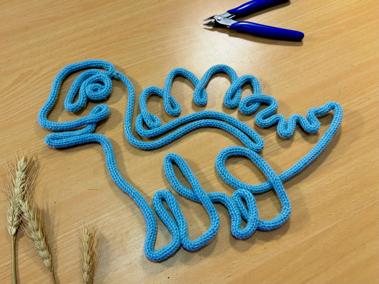 41 Dinosaurs Knitted Wire Template, Dino Knitted Wire Art / Tricotin/ I ...