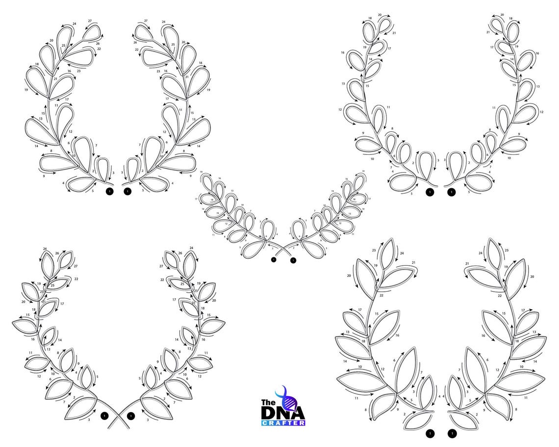 15 Laurel Knitted Wire Art Templates: DIY Printable I-cord Frame (PDF ...
