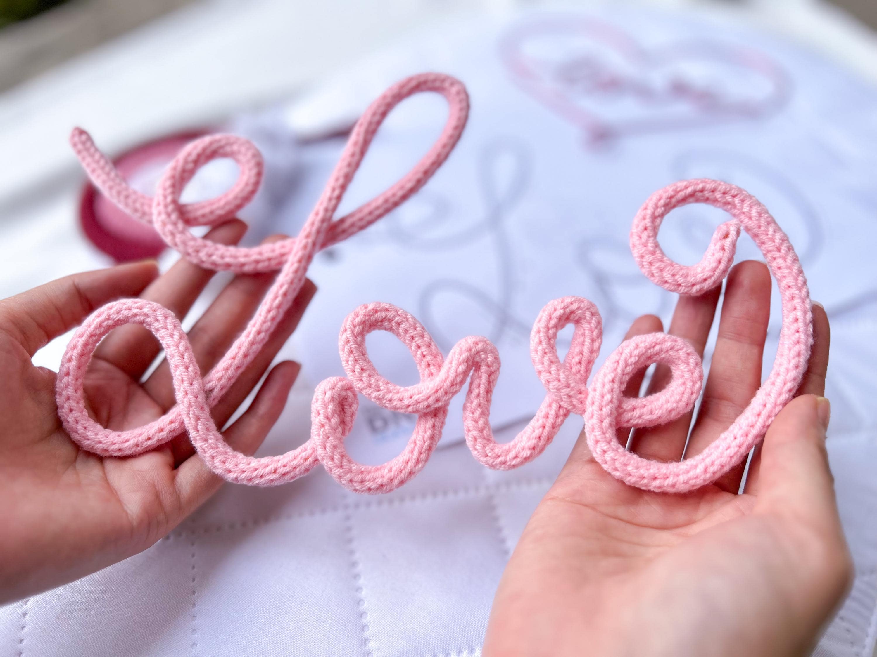 Love Knitted Wire Art Template: DIY Tricotin Pattern (PDF) - Etsy