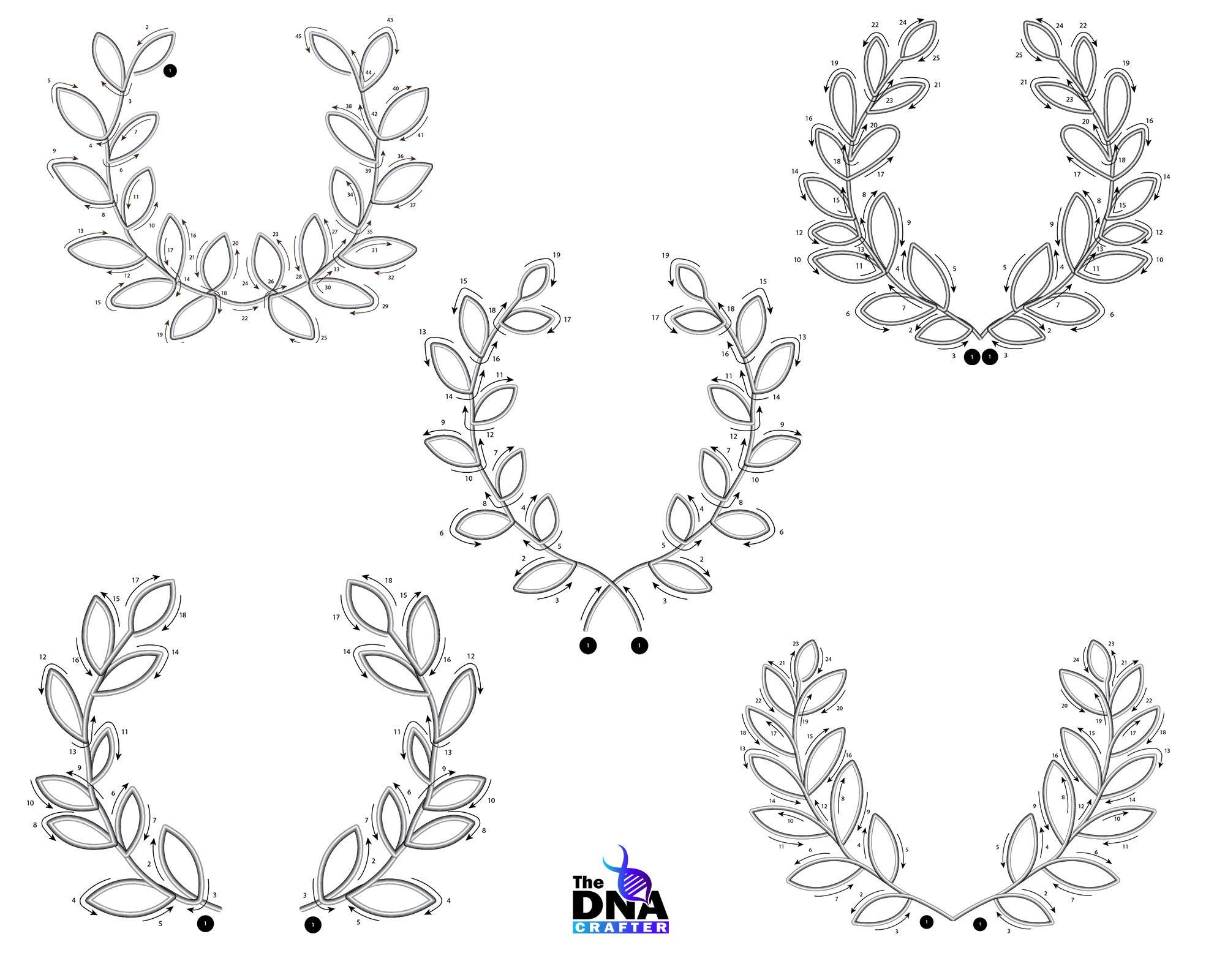 15 Laurel Knitted Wire Art Templates: DIY Printable I-cord Frame (PDF ...