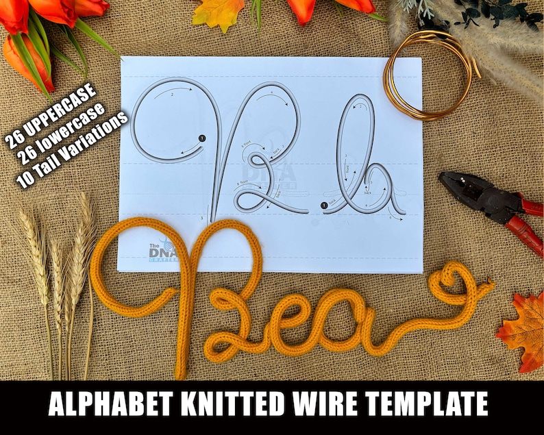 Calligraphy Wire Alphabet Template, Caligraphy Alphabet Template for ...