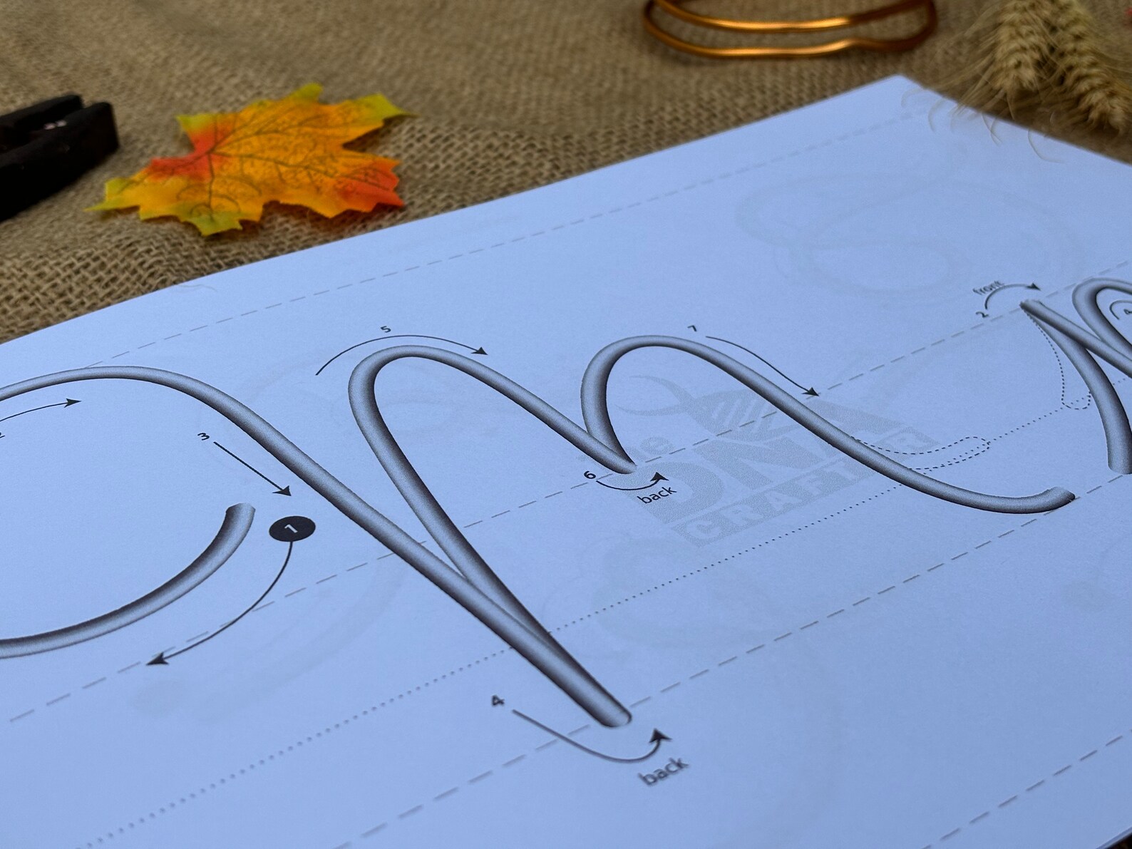 Calligraphy Wire Alphabet Template, Caligraphy Alphabet Template for ...