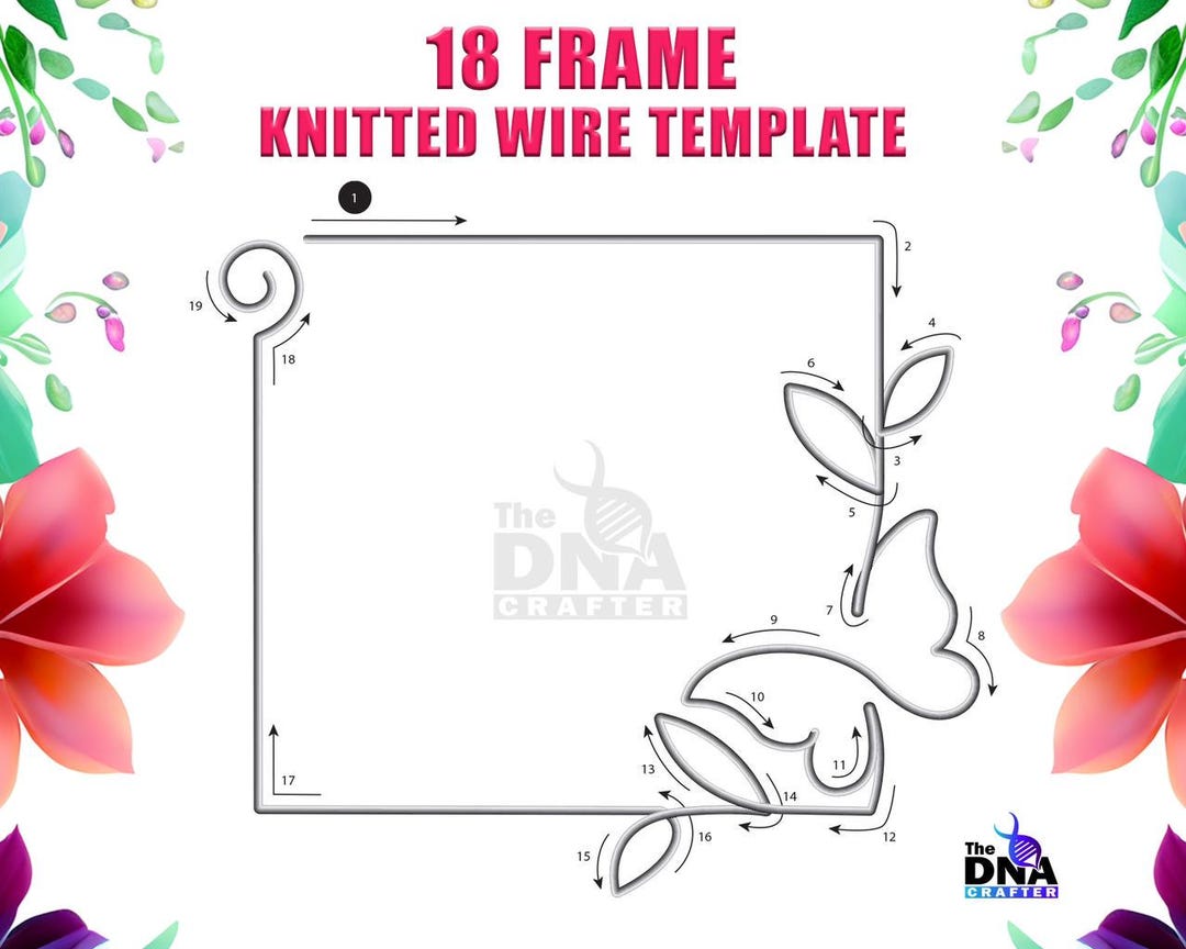 18 Frame Knitted Wire Art Template: DIY Home Decor (PDF Pattern) - Etsy