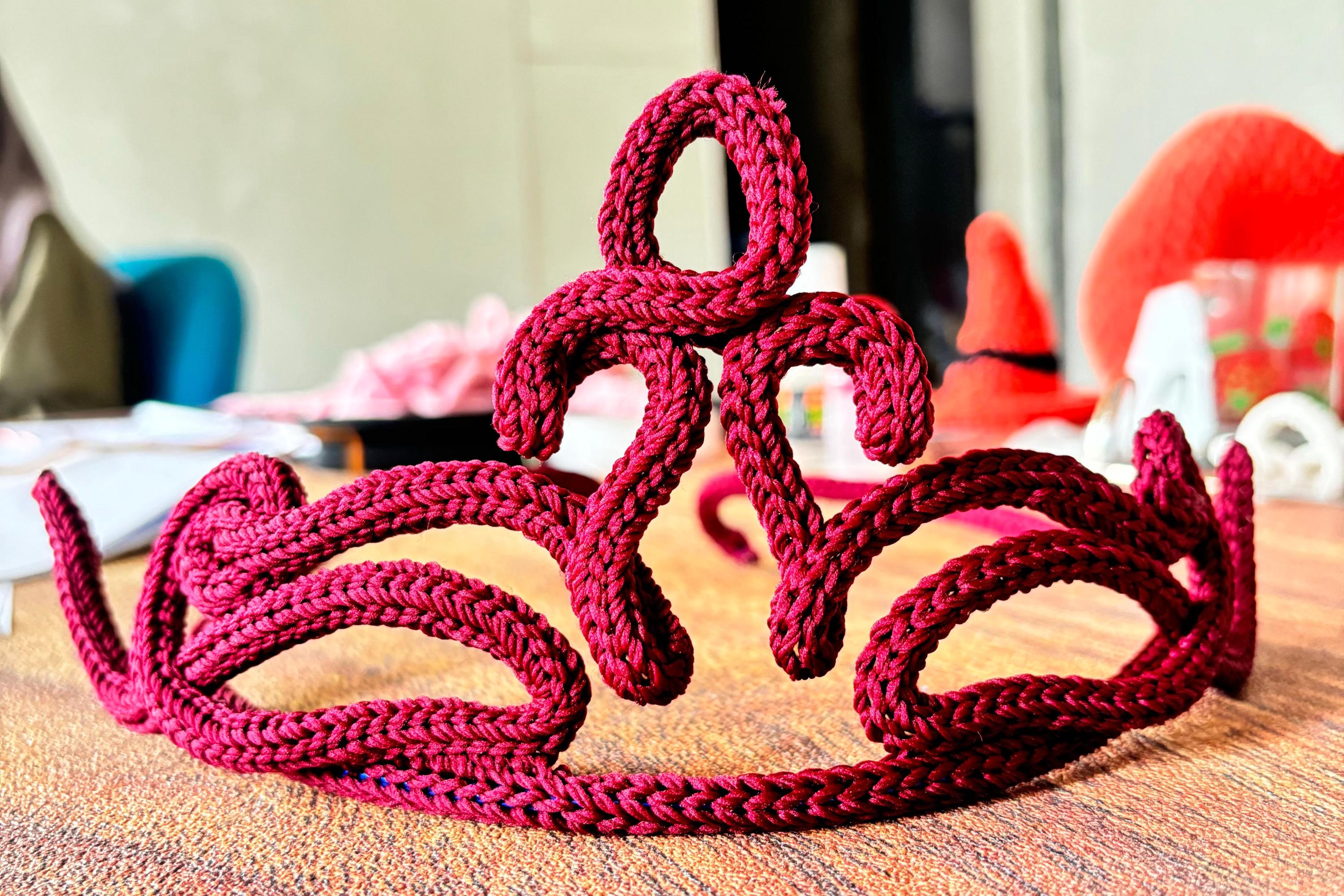 15 Tiara Knitted Wire Template, Crown Knitted Wire Art/tricotin/ I Cord ...