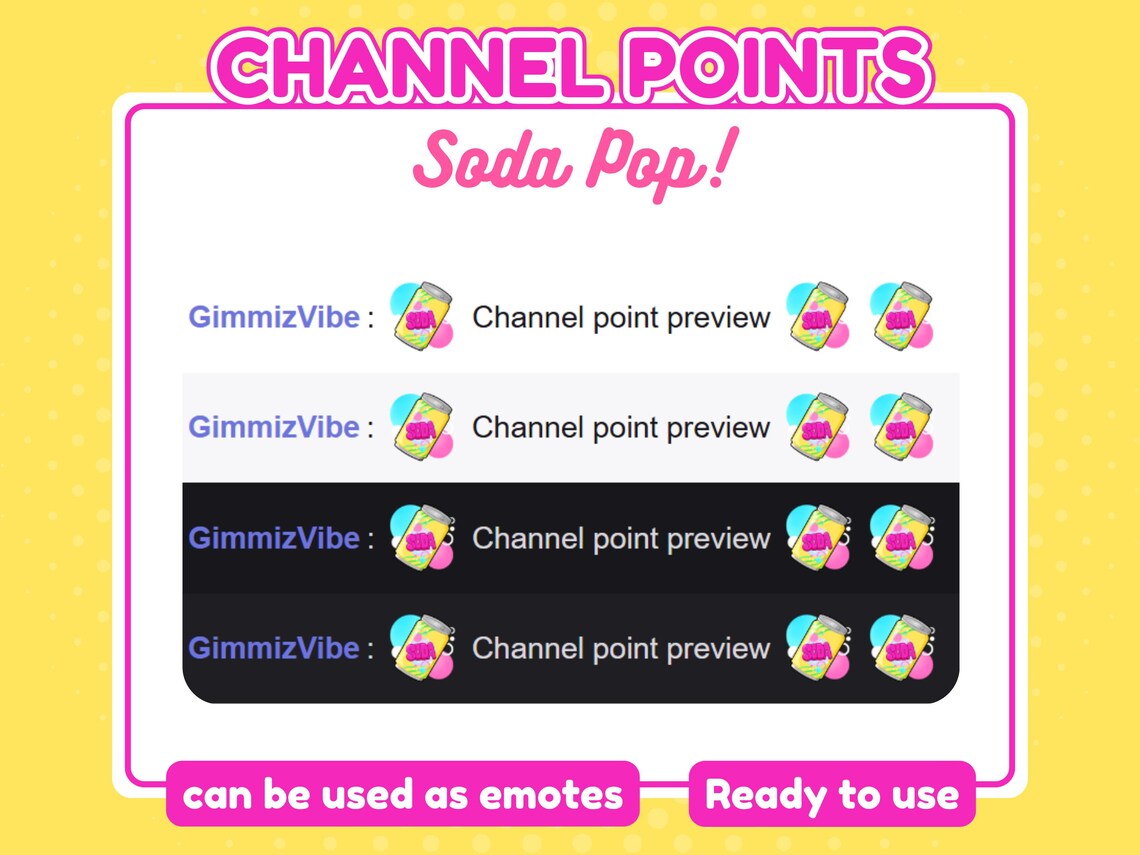 Soda Pop Channel Points | Reward Point | Coin | Streamer | Twitch ...