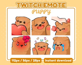 9 Chow Chow Puppy Dog Emotes/badges Pack - Twitch, Youtube, Discord ...