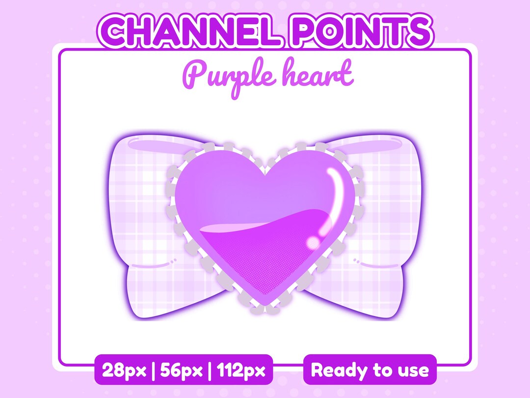 Purple Heart Channel Points | Reward Point | Coin | Streamer | Twitch ...