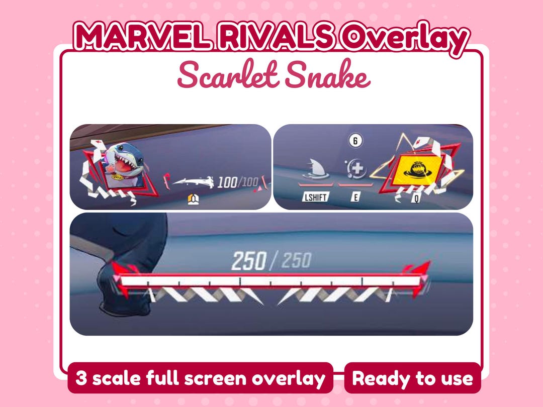 Scarlet Snake Mavel Rivals Overlay HUD | 3 Scale Widgets Size for ...
