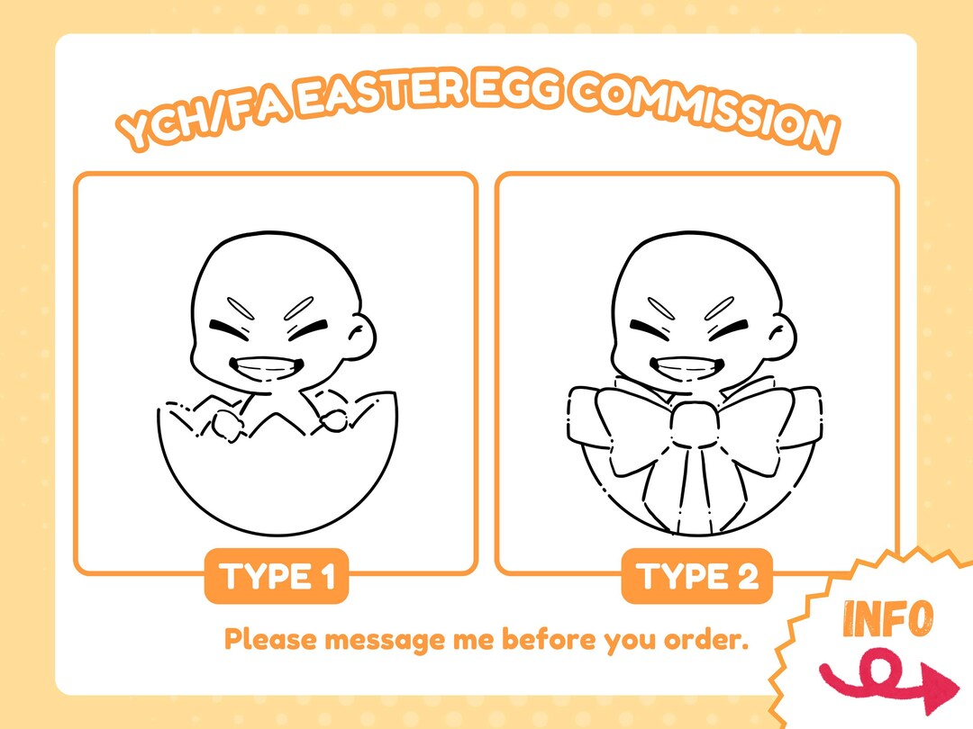 Easter Egg Chibi Commission: Custom Anime Fanart (digital) - Etsy